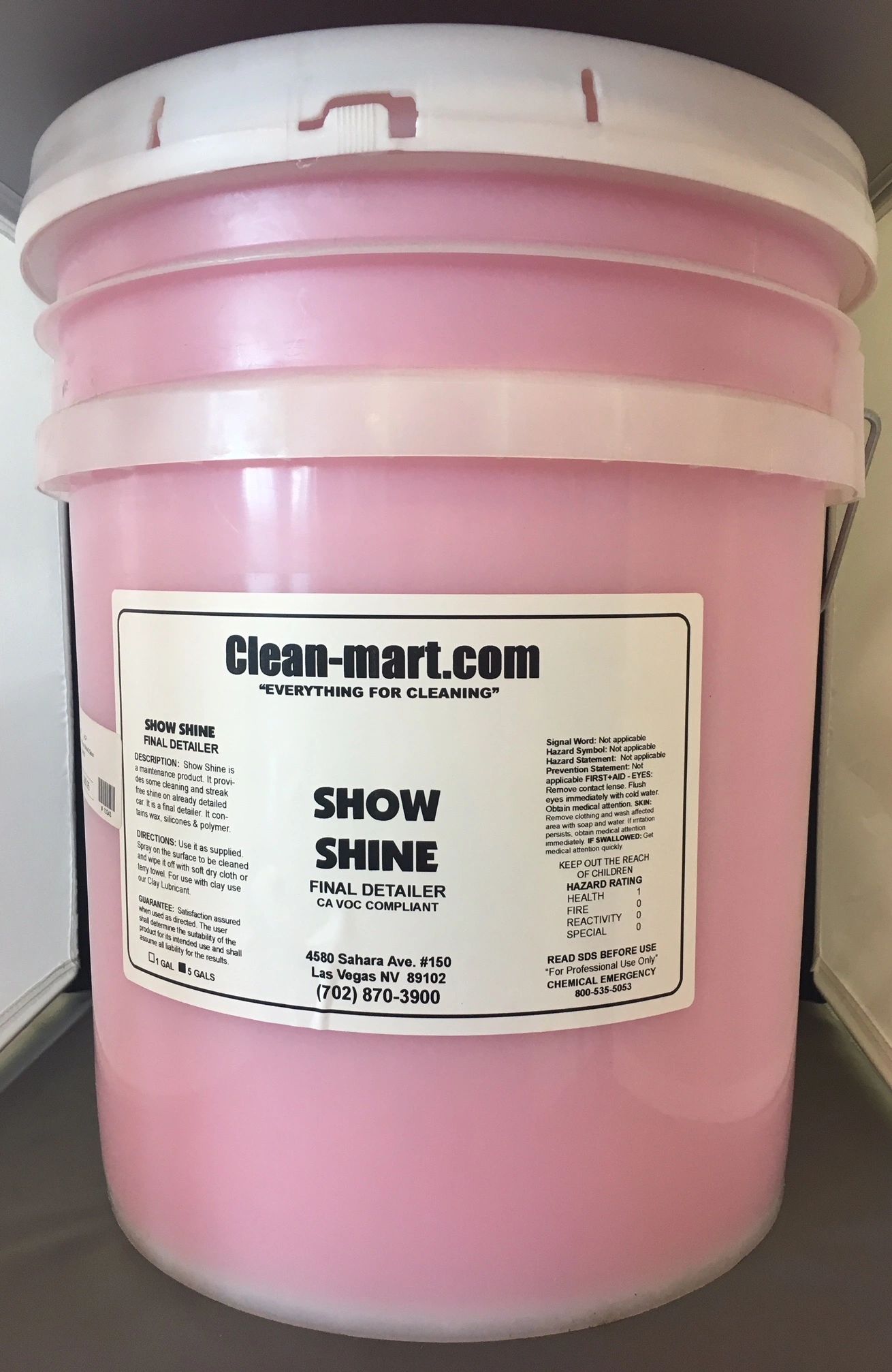 Show Shine 5 Gallon Pail - Clean-Mart